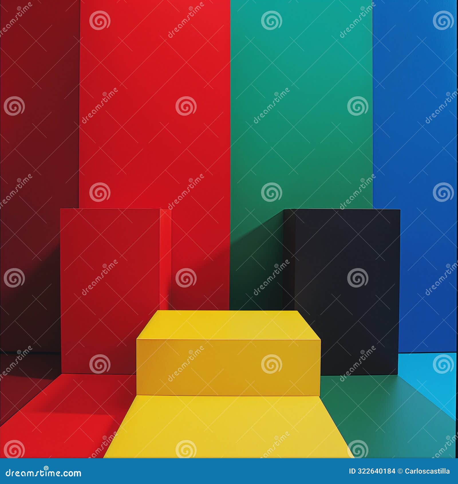 Geometric Shapes in Primary Colors Stock Photo - Image of graphic ...
