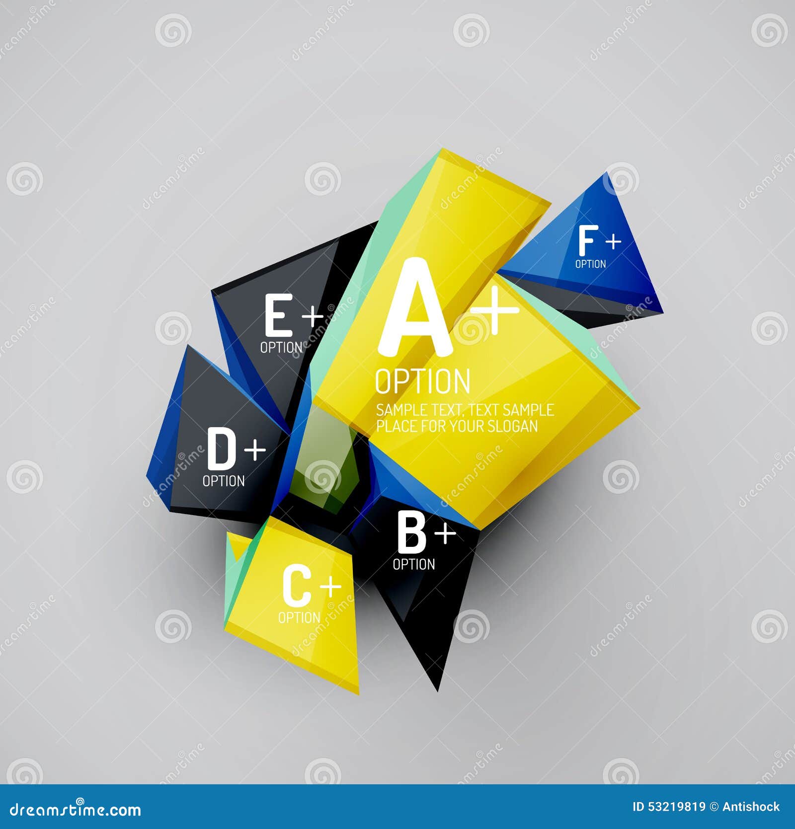 Geometric Shapes with Sample Text. Abstract Stock Vector - Illustration ...