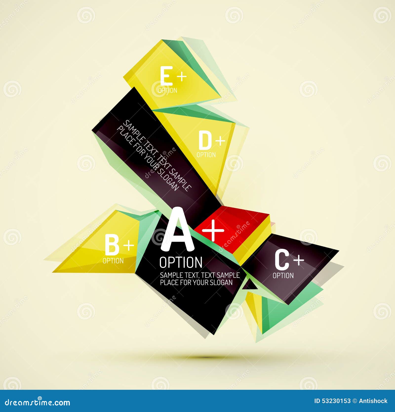 Geometric Shapes with Sample Text. Abstract Stock Vector - Illustration ...