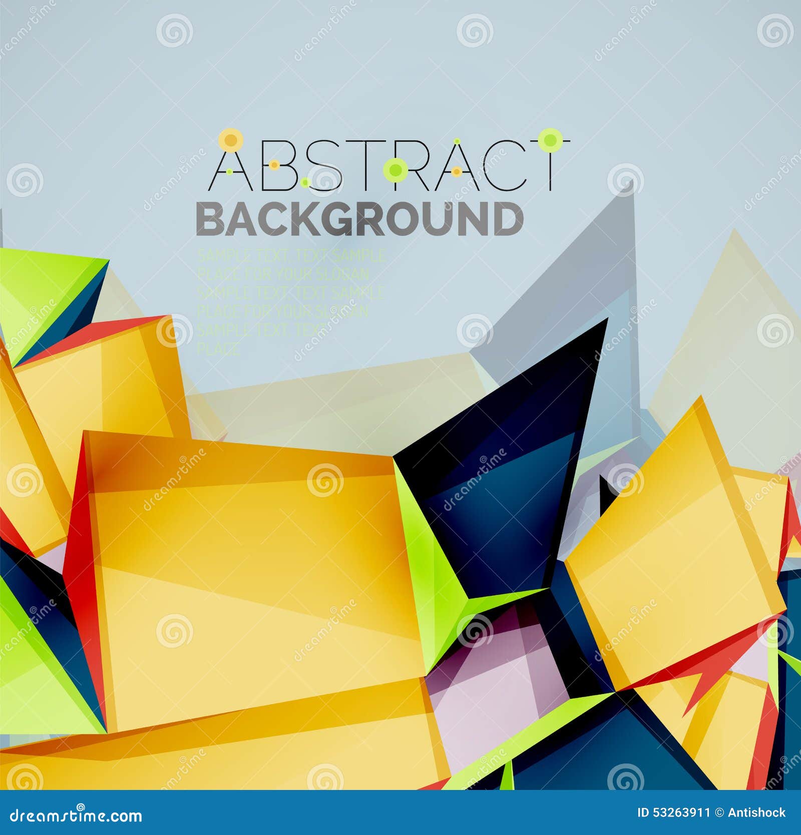 Geometric Shapes with Sample Text. Abstract Stock Vector - Illustration ...