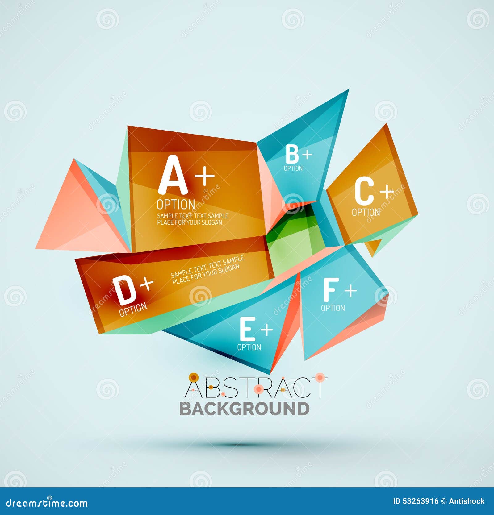 Geometric Shapes with Sample Text. Abstract Stock Vector - Illustration ...