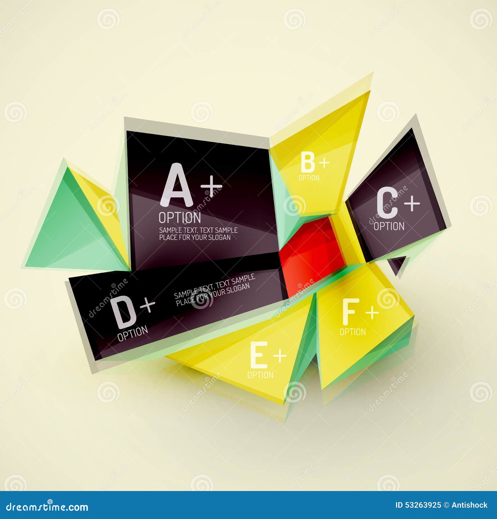 Geometric Shapes with Sample Text. Abstract Stock Vector - Illustration ...