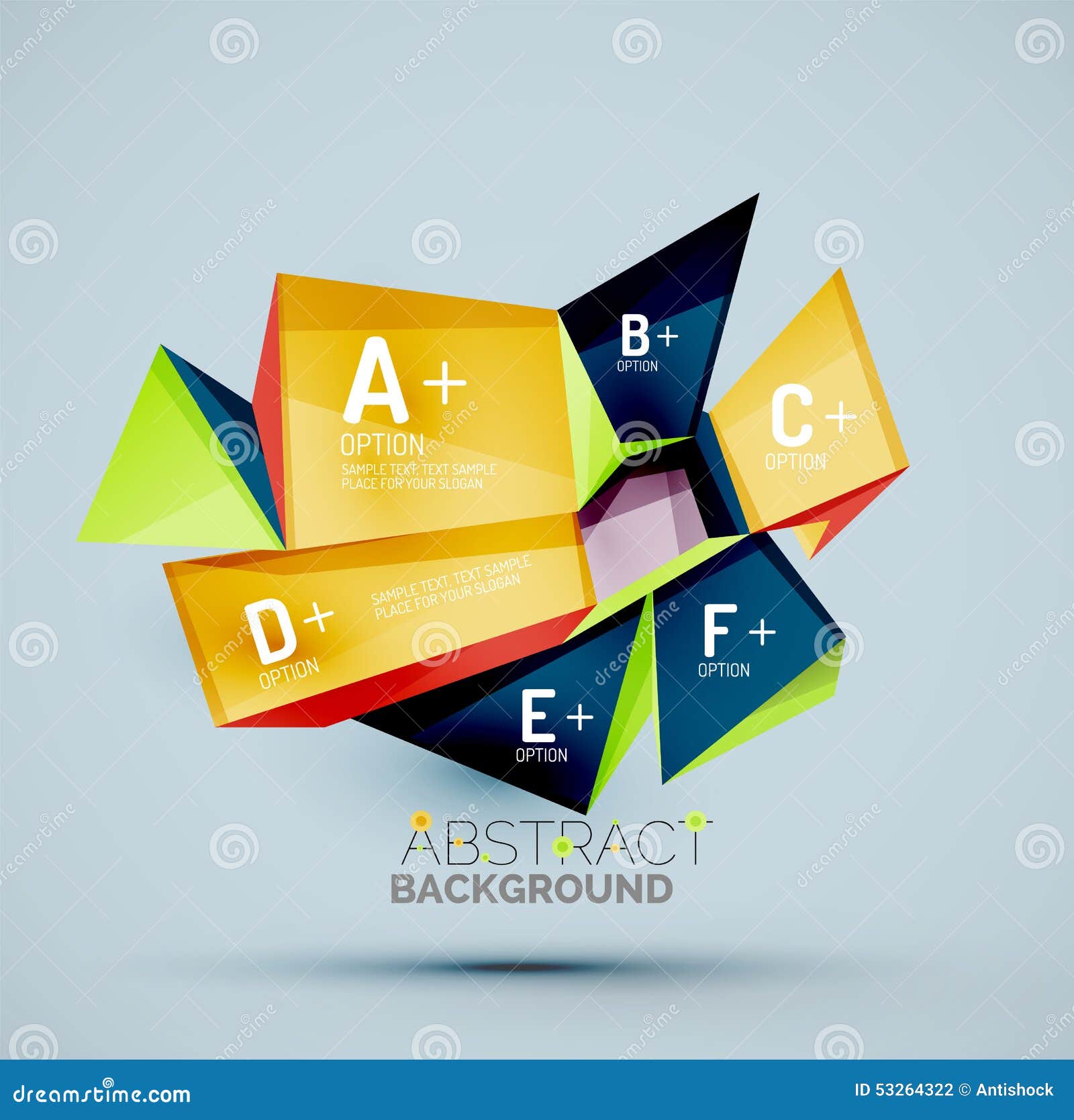 Geometric Shapes with Sample Text. Abstract Stock Vector - Illustration ...