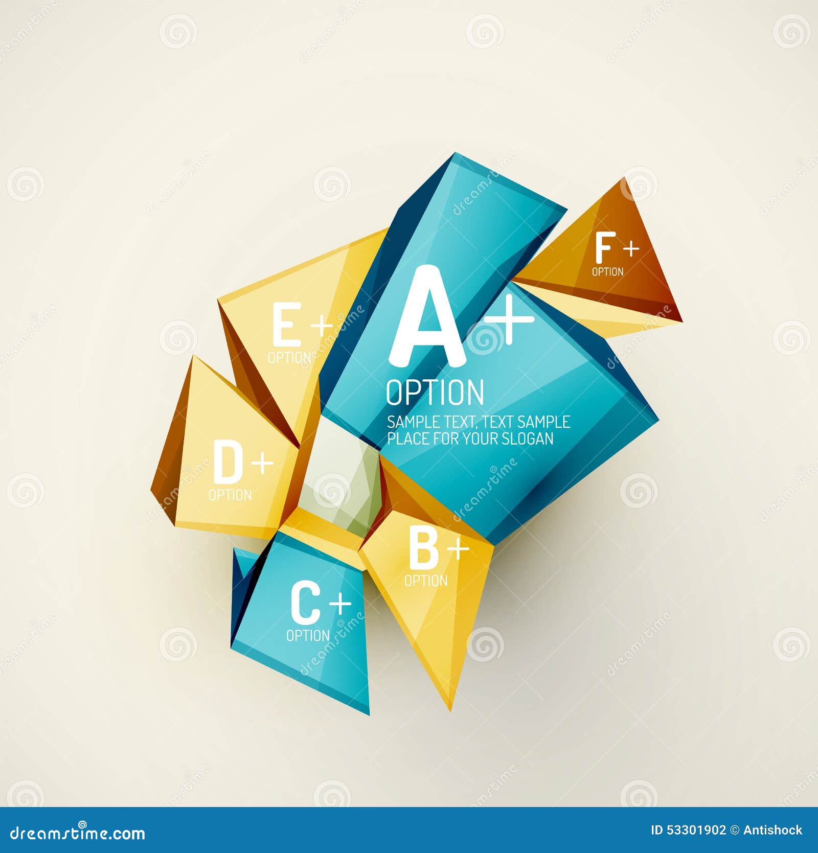 Geometric Shapes with Sample Text. Abstract Stock Vector - Illustration ...