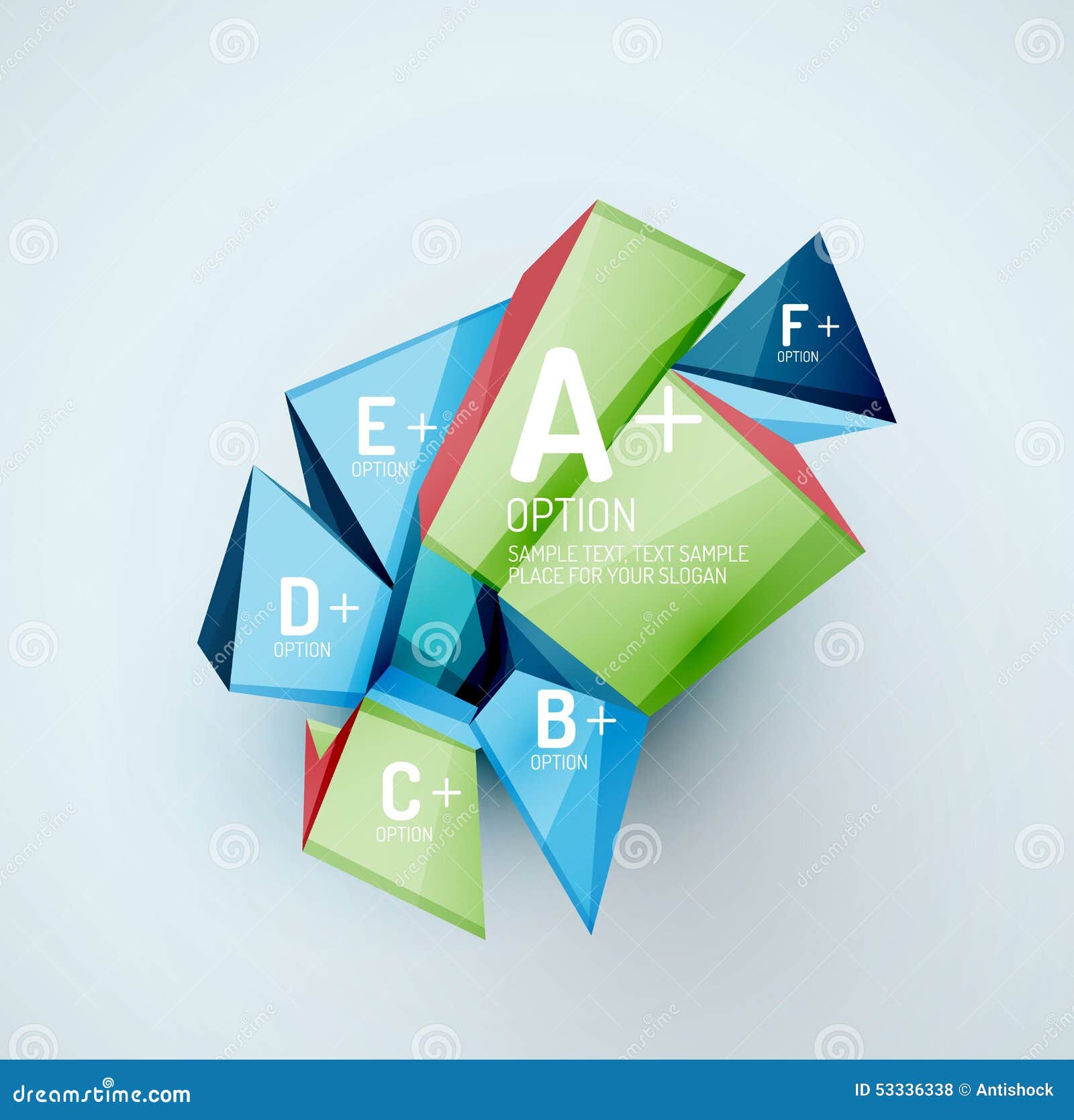 Geometric Shapes with Sample Text. Abstract Stock Vector - Illustration ...