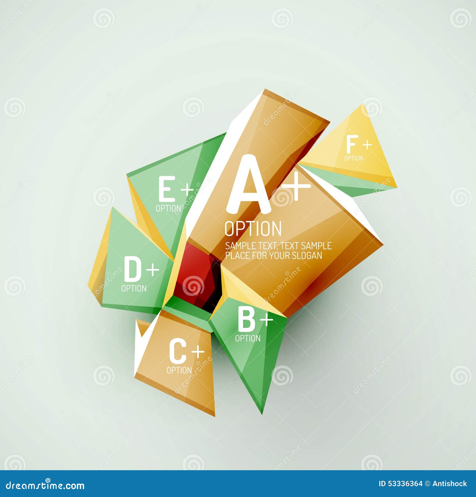 Geometric Shapes with Sample Text. Abstract Stock Vector - Illustration ...