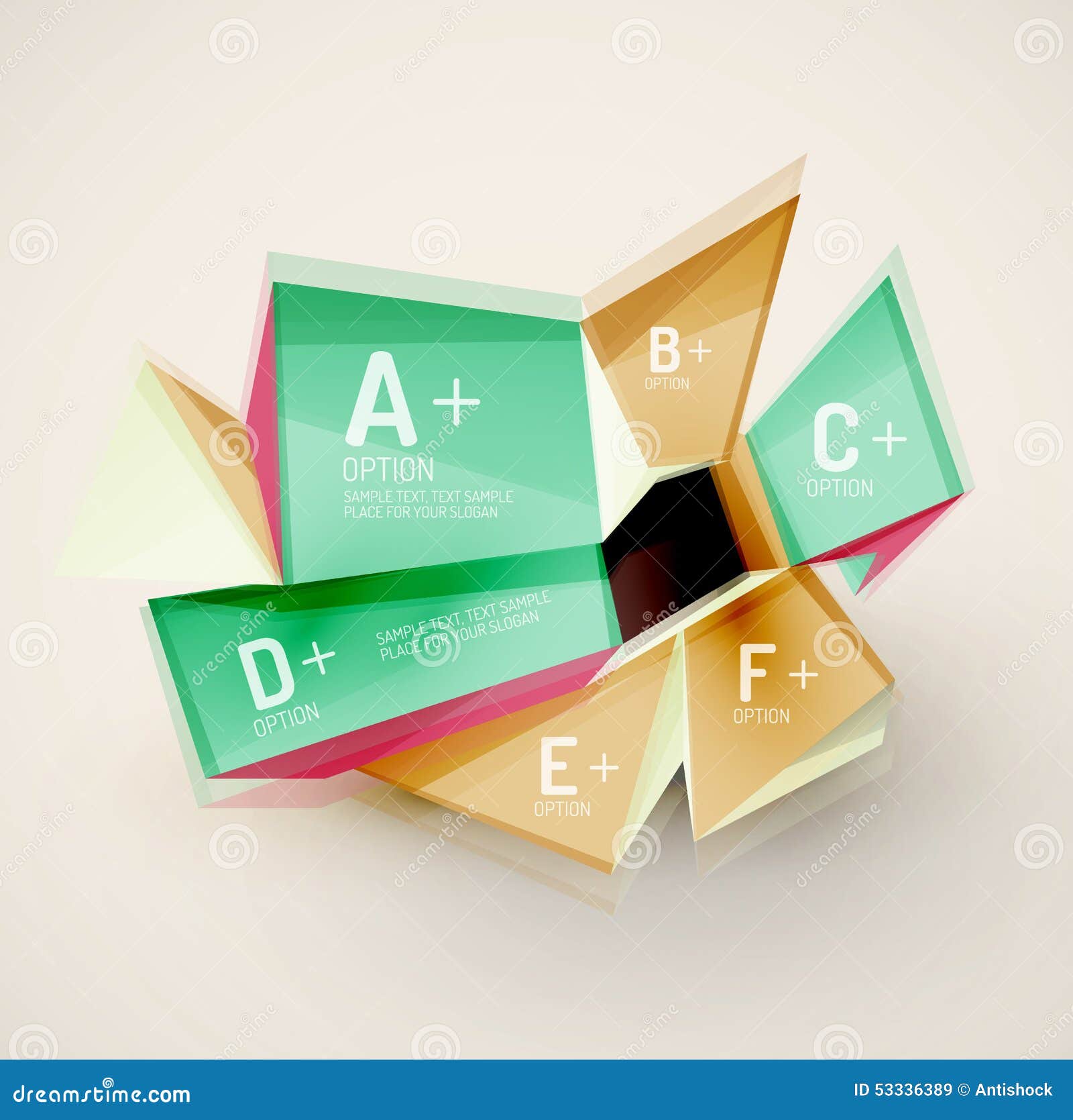 Geometric Shapes with Sample Text. Abstract Stock Vector - Illustration ...
