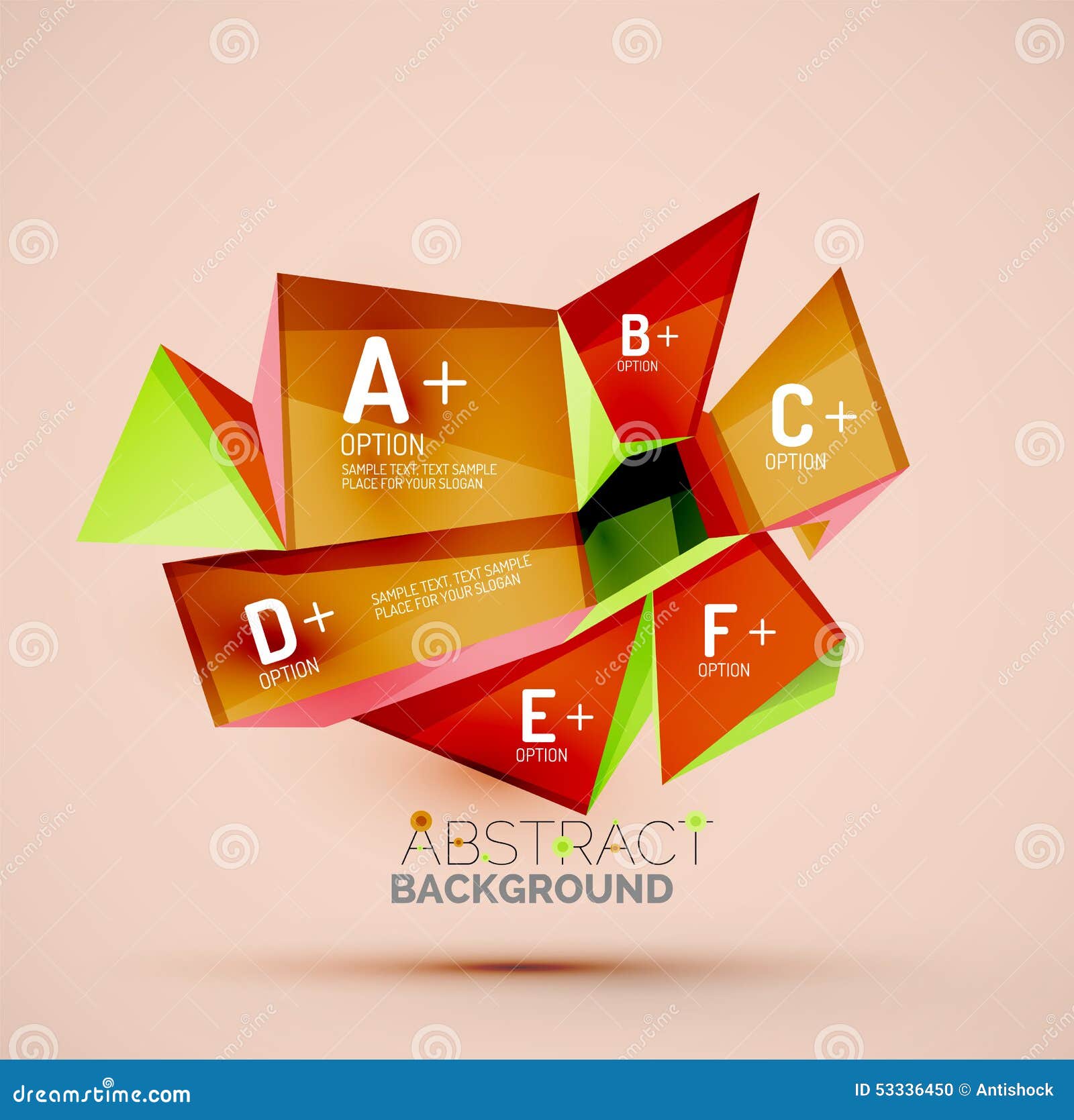 Geometric Shapes with Sample Text. Abstract Stock Vector - Illustration ...