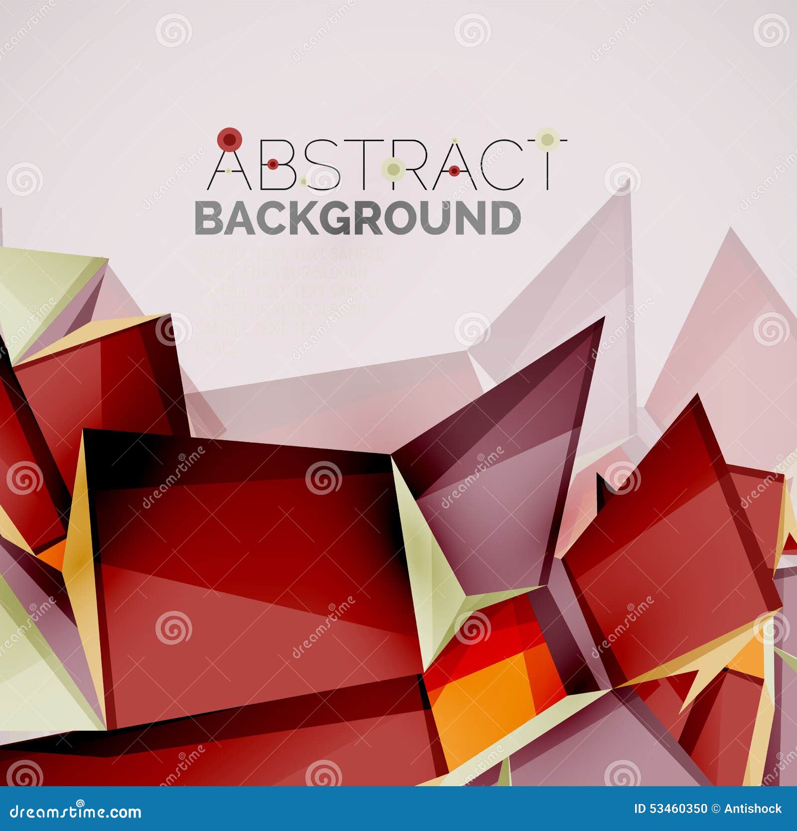 Geometric Shapes with Sample Text. Abstract Stock Vector - Illustration ...
