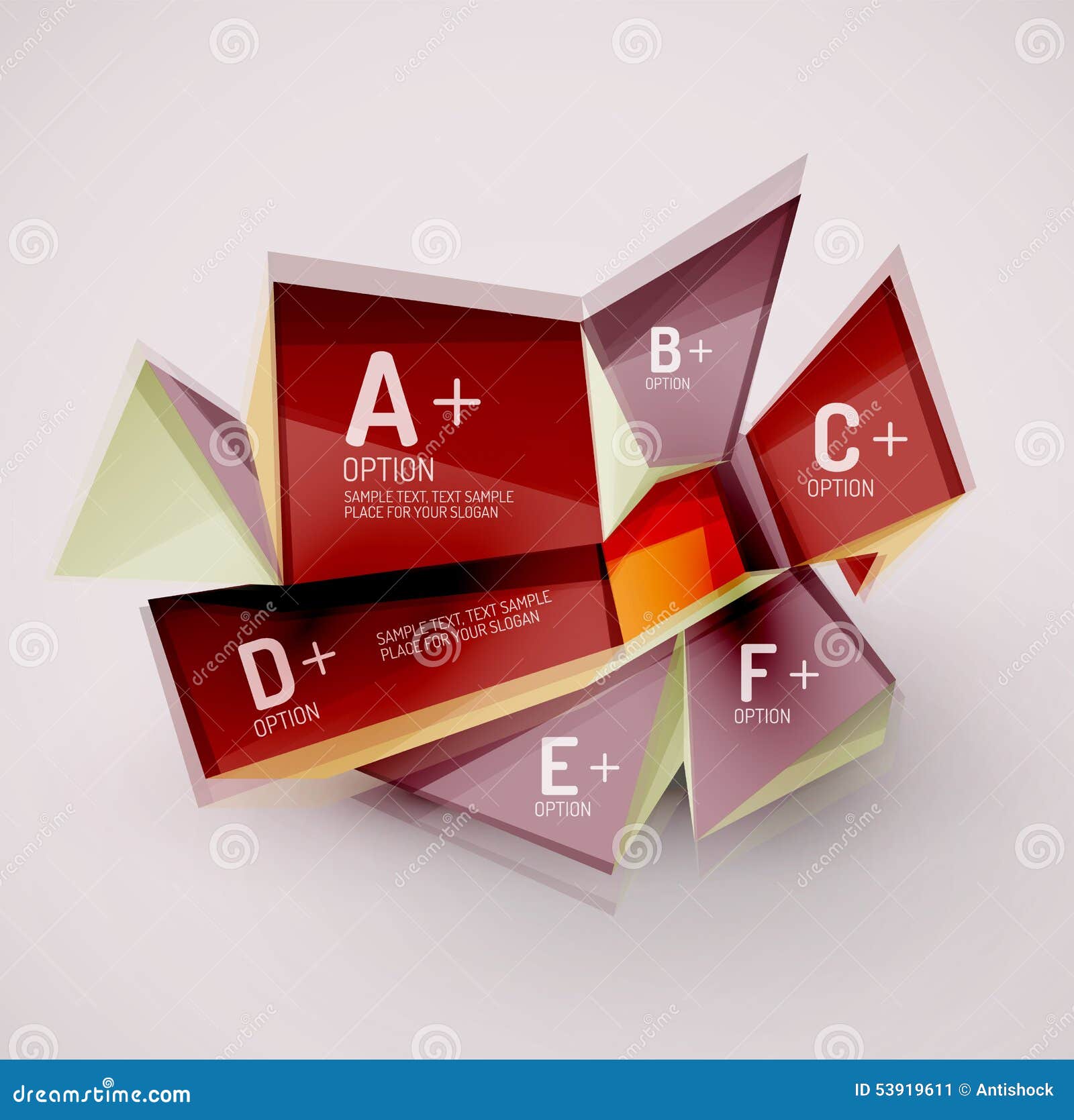 Geometric Shapes with Sample Text. Abstract Stock Vector - Illustration ...