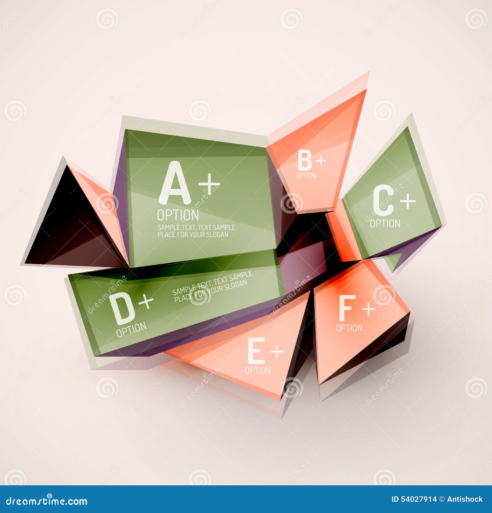 Geometric Shapes with Sample Text. Abstract Stock Vector - Illustration ...