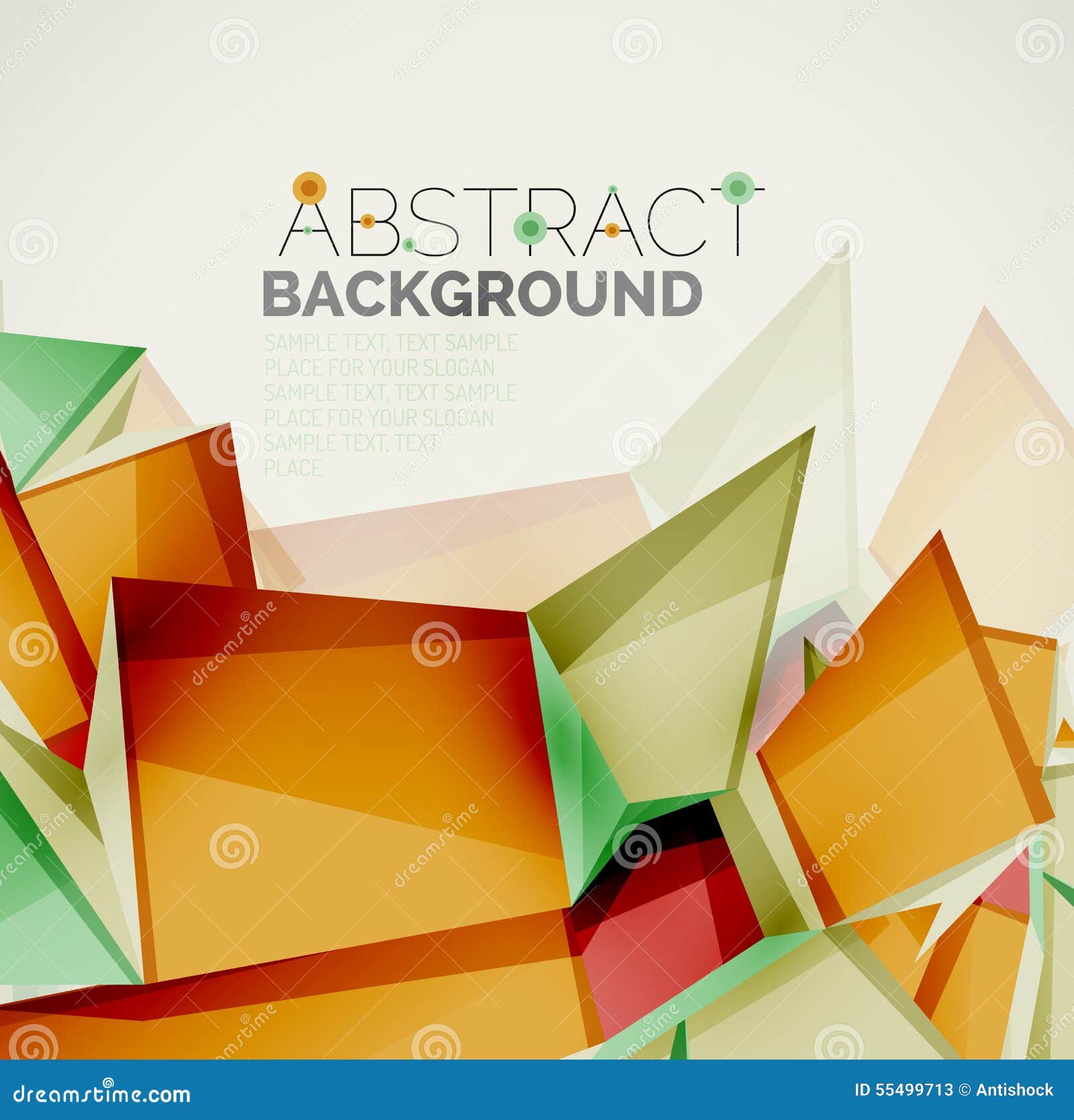 Geometric Shapes with Sample Text. Abstract Stock Vector - Illustration ...