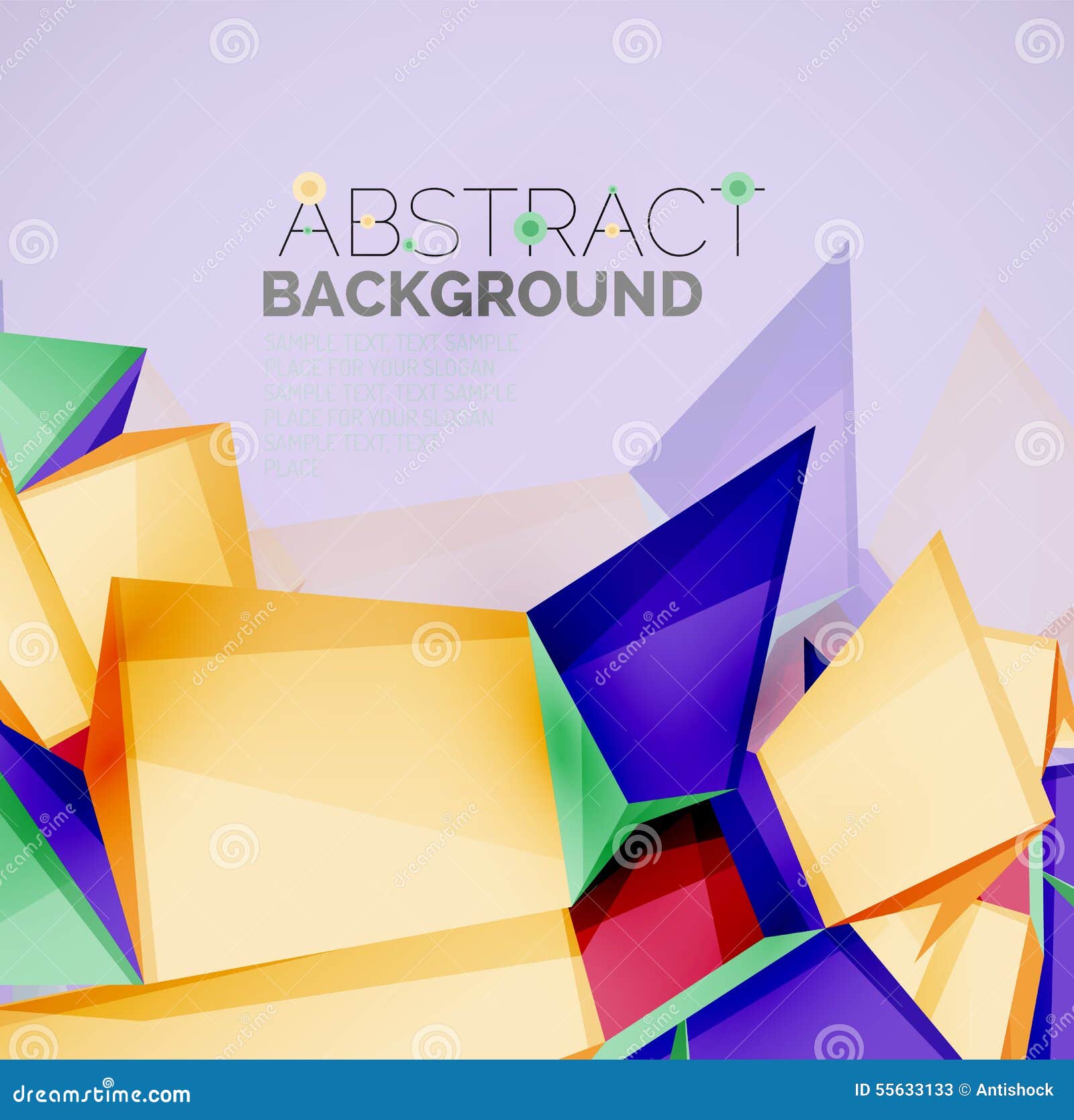 Geometric Shapes with Sample Text. Abstract Stock Vector - Illustration ...