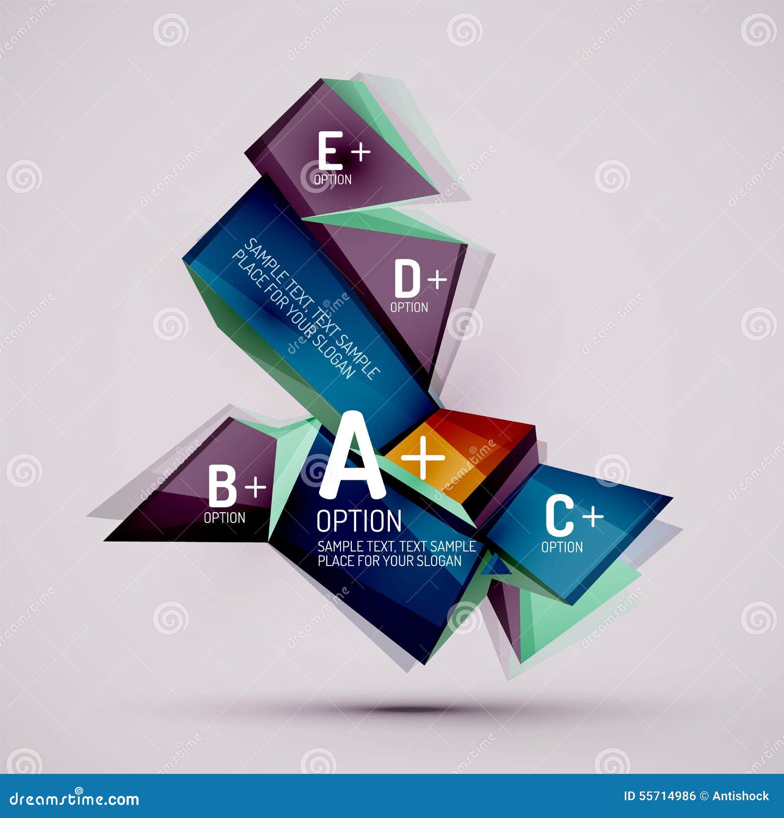 Geometric Shapes with Sample Text. Abstract Stock Vector - Illustration ...