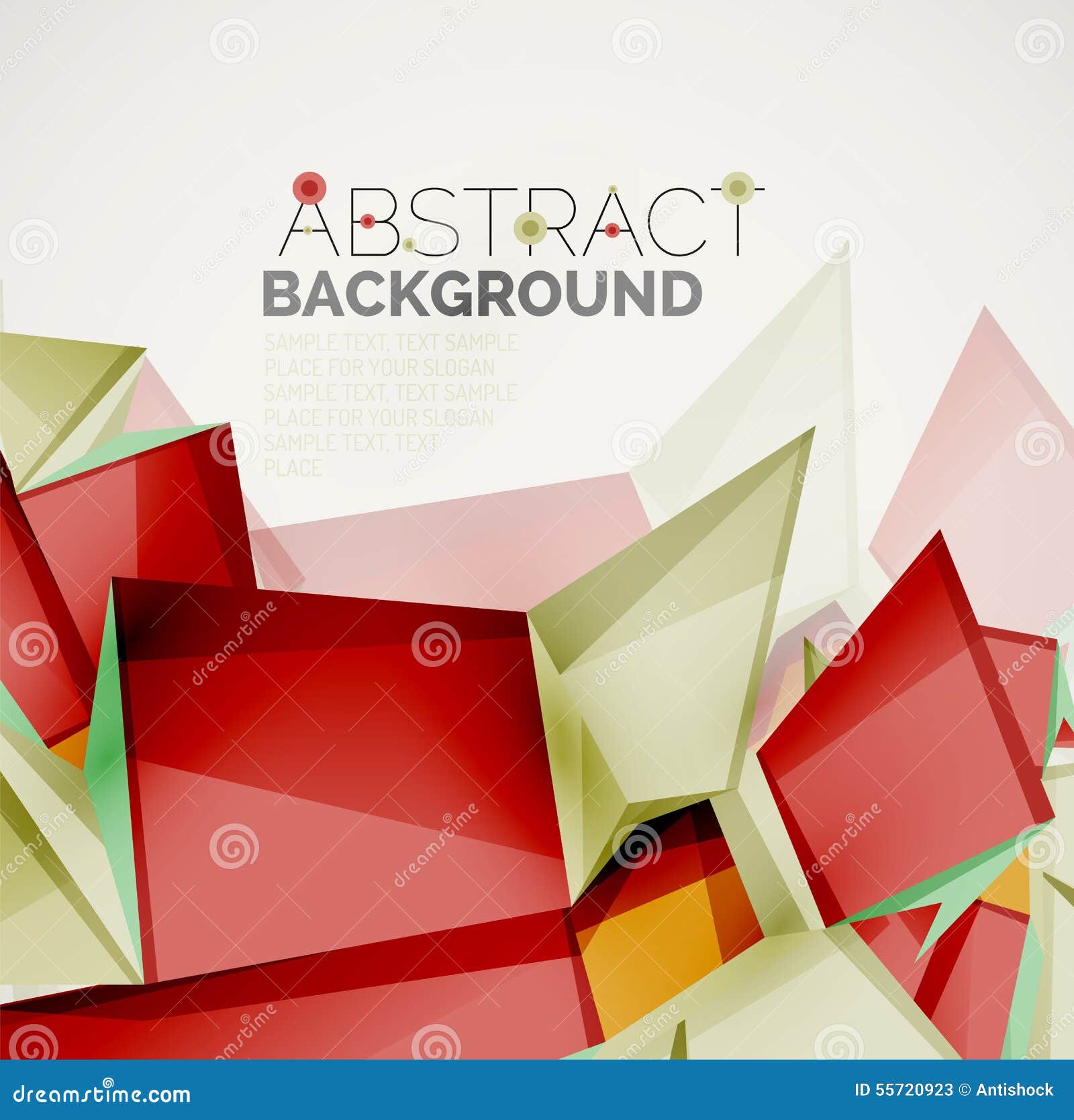 Geometric Shapes with Sample Text. Abstract Stock Vector - Illustration ...