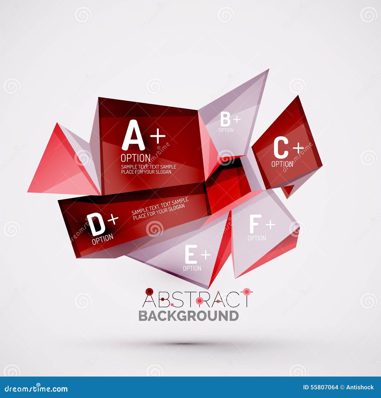 Geometric Shapes with Sample Text. Abstract Stock Vector - Illustration ...