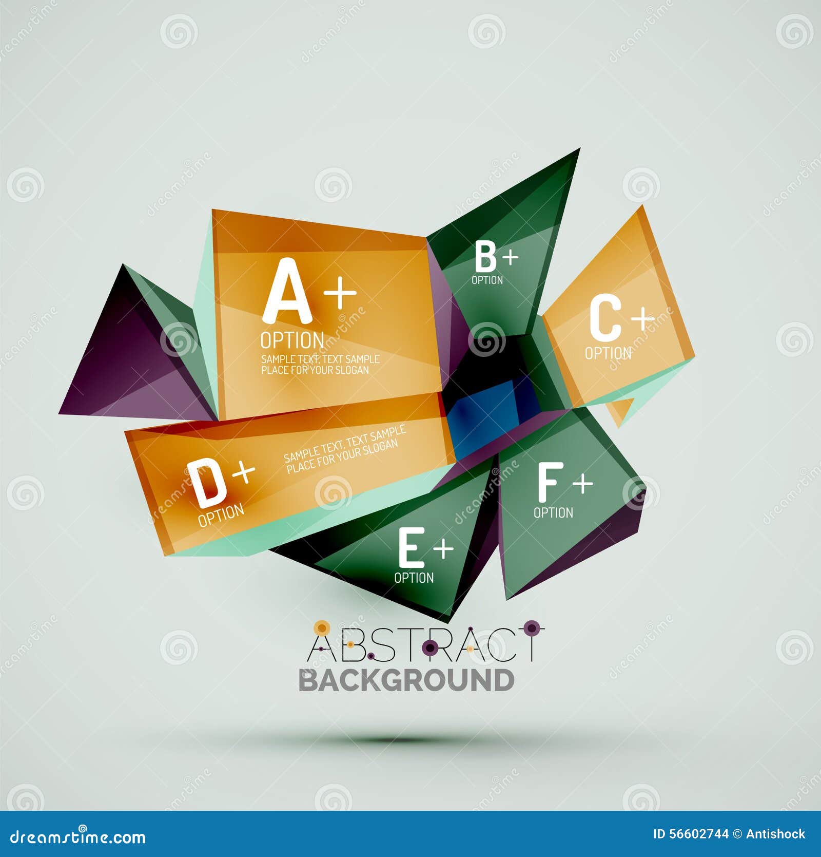 Geometric Shapes with Sample Text. Abstract Stock Vector - Illustration ...