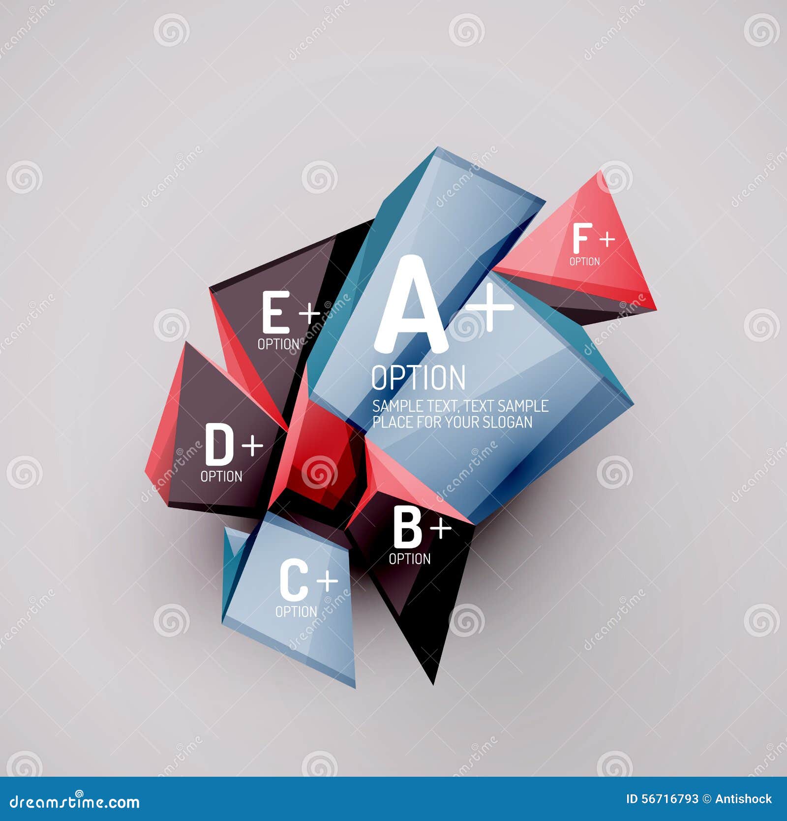 Geometric Shapes with Sample Text. Abstract Stock Vector - Illustration ...
