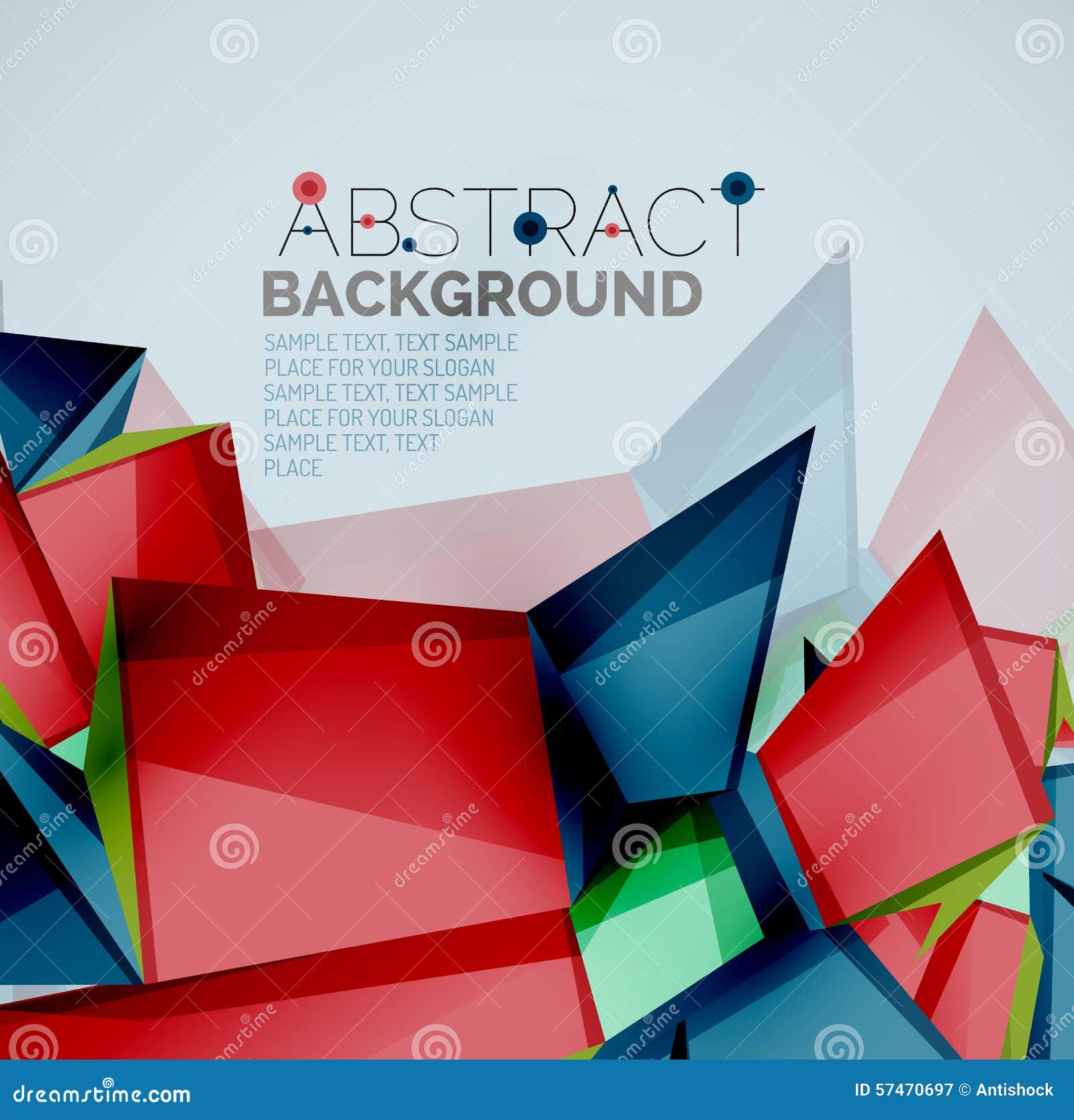 Geometric Shapes with Sample Text. Abstract Stock Vector - Illustration ...