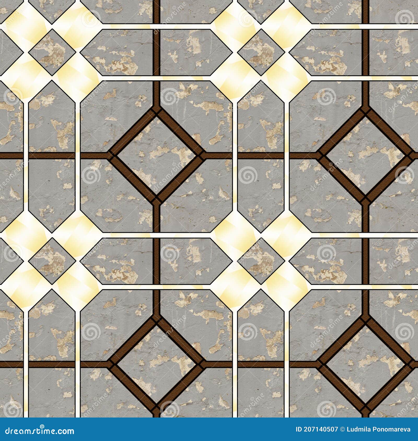 Geometric Shapes on a Seamless Background. Stock Illustration ...