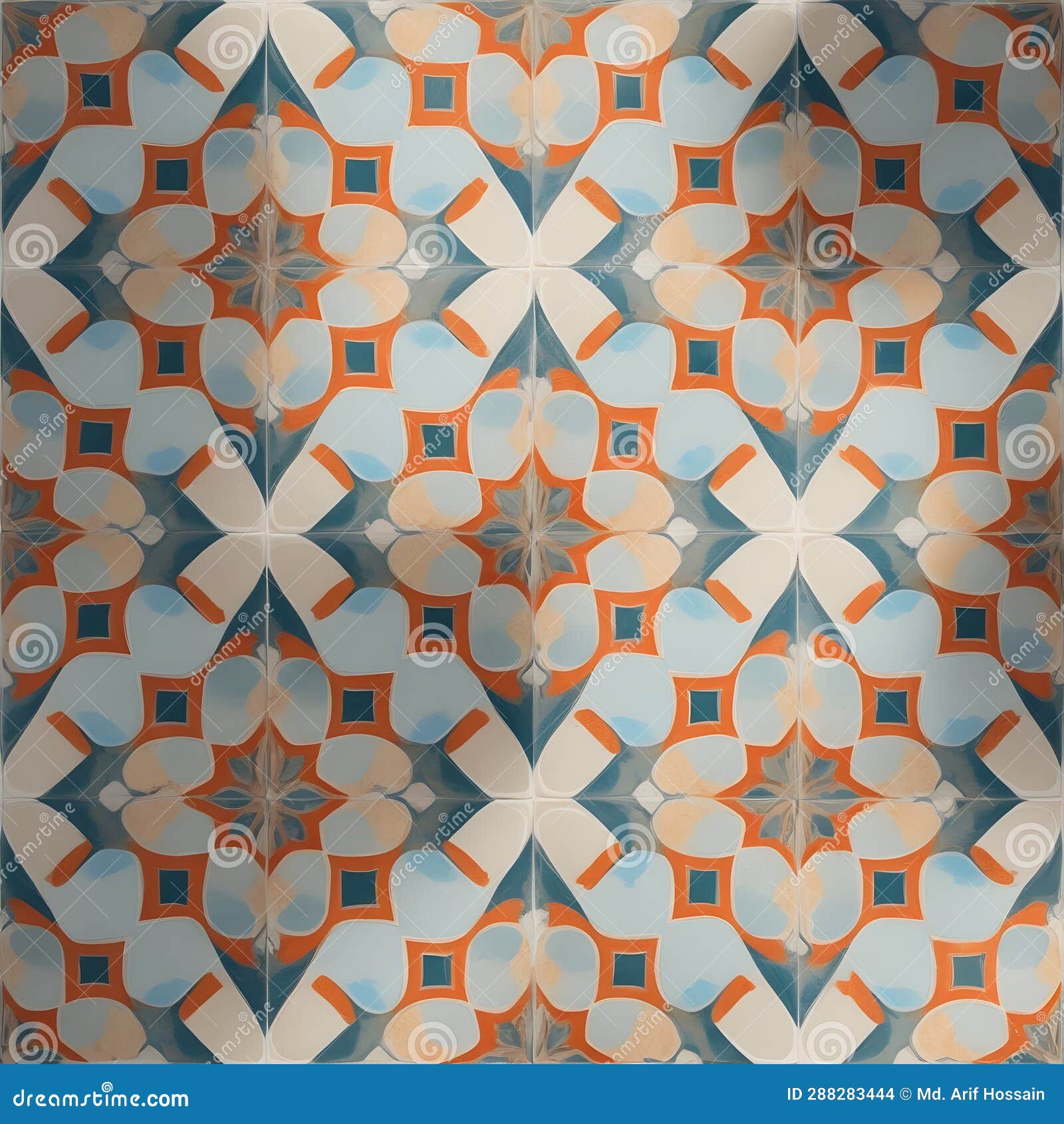 Geometric Shapes in a Seamless Moroccan Tile Pattern Generated by Ai ...