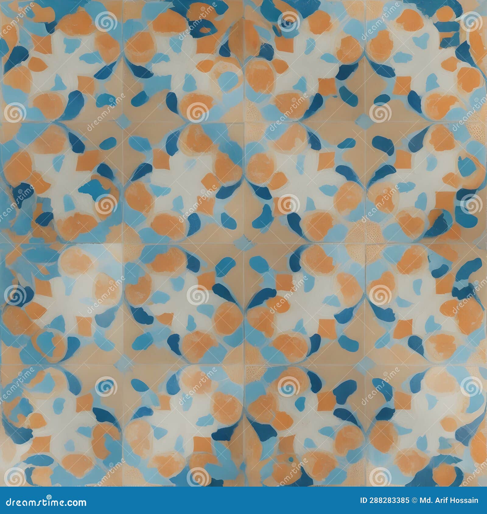Geometric Shapes in a Seamless Moroccan Tile Pattern Generated by Ai ...