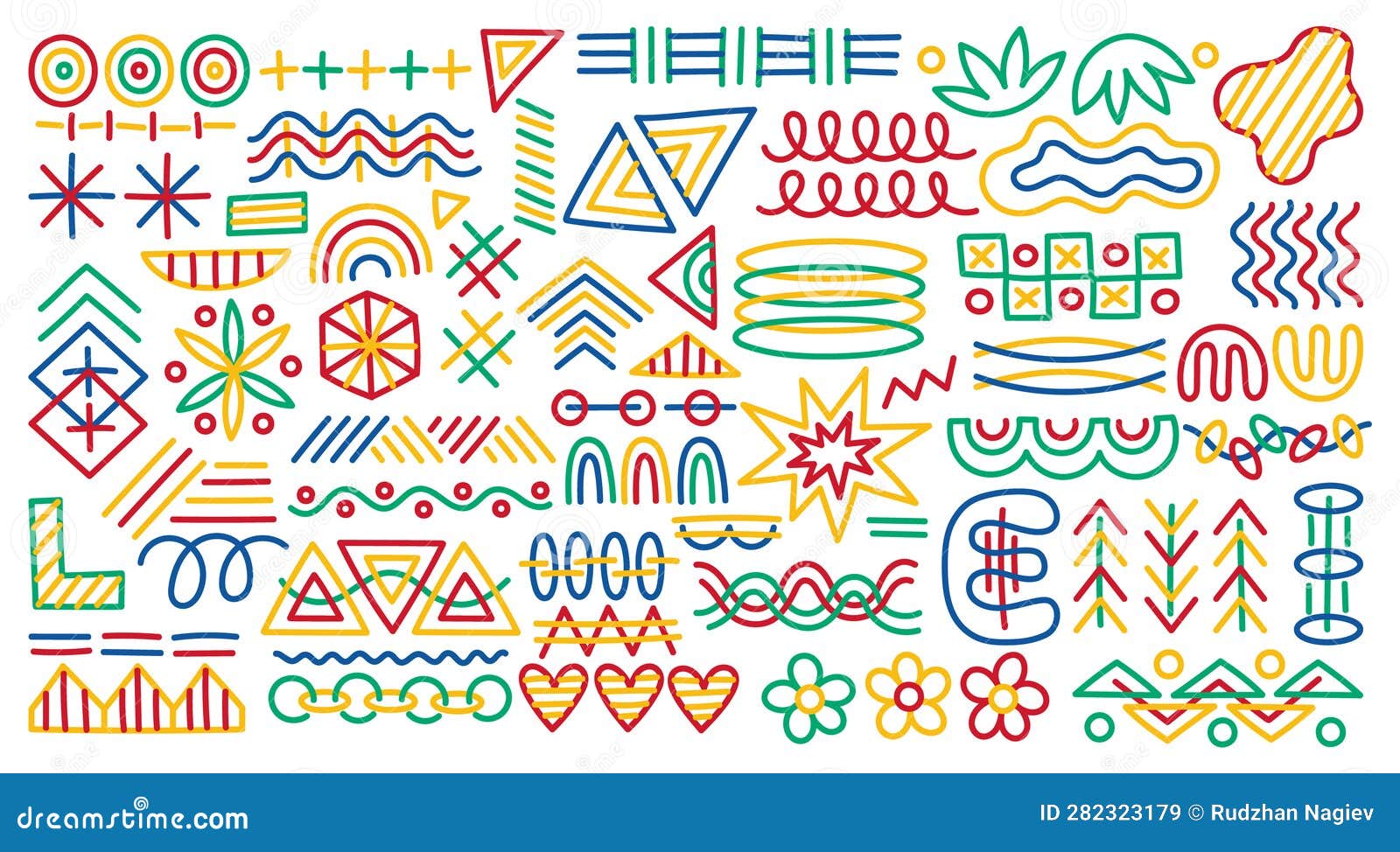 Geometric shapes set stock image. Image of pointer, vector - 282323179