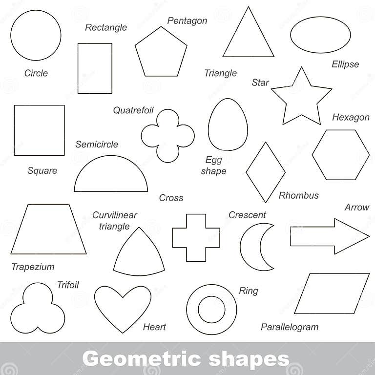 Geometric shapes set. stock illustration. Illustration of simple - 70546232