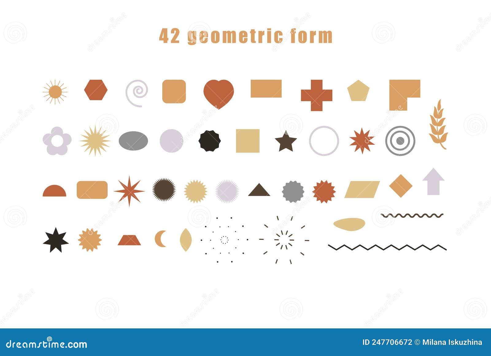 Geometric Shapes Set Elements Composition. Stock Vector - Illustration ...