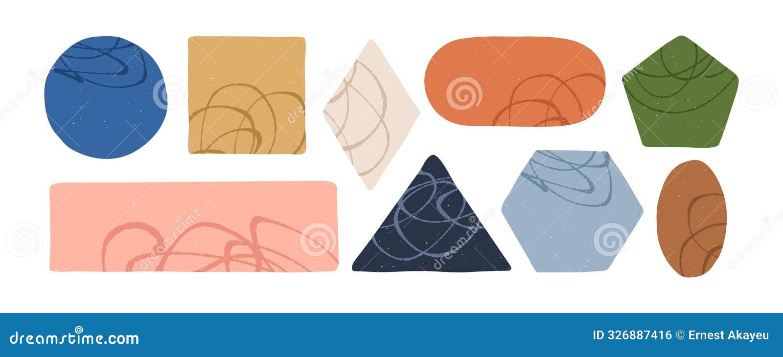 Geometric Shapes Set. Geometry Figures, Basic Forms in Modern Style ...