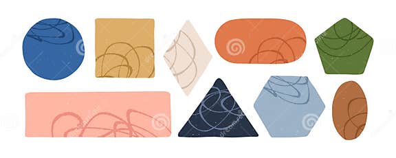 Geometric Shapes Set. Geometry Figures, Basic Forms in Modern Style ...