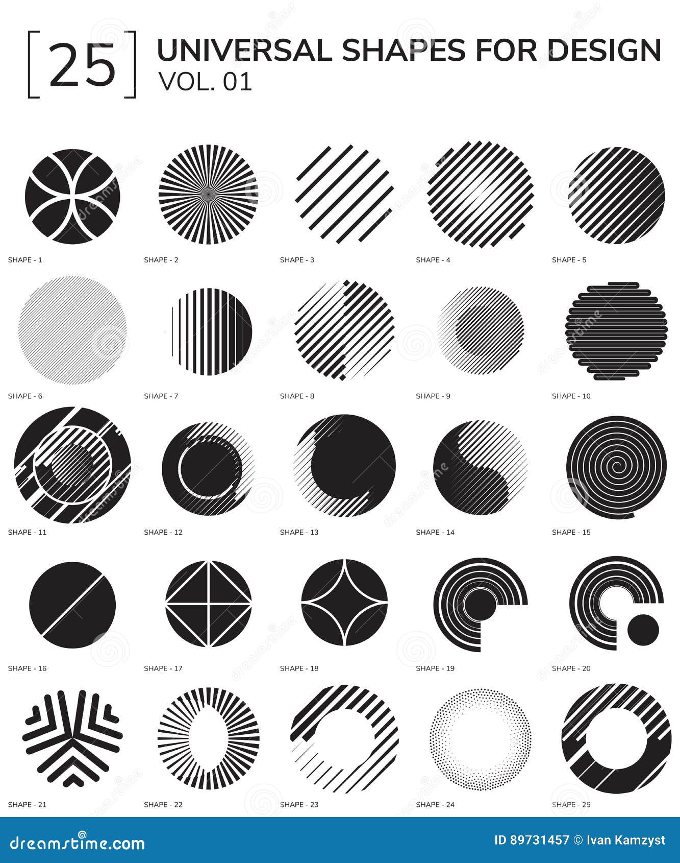 Geometric Shapes stock vector. Illustration of background - 89731457