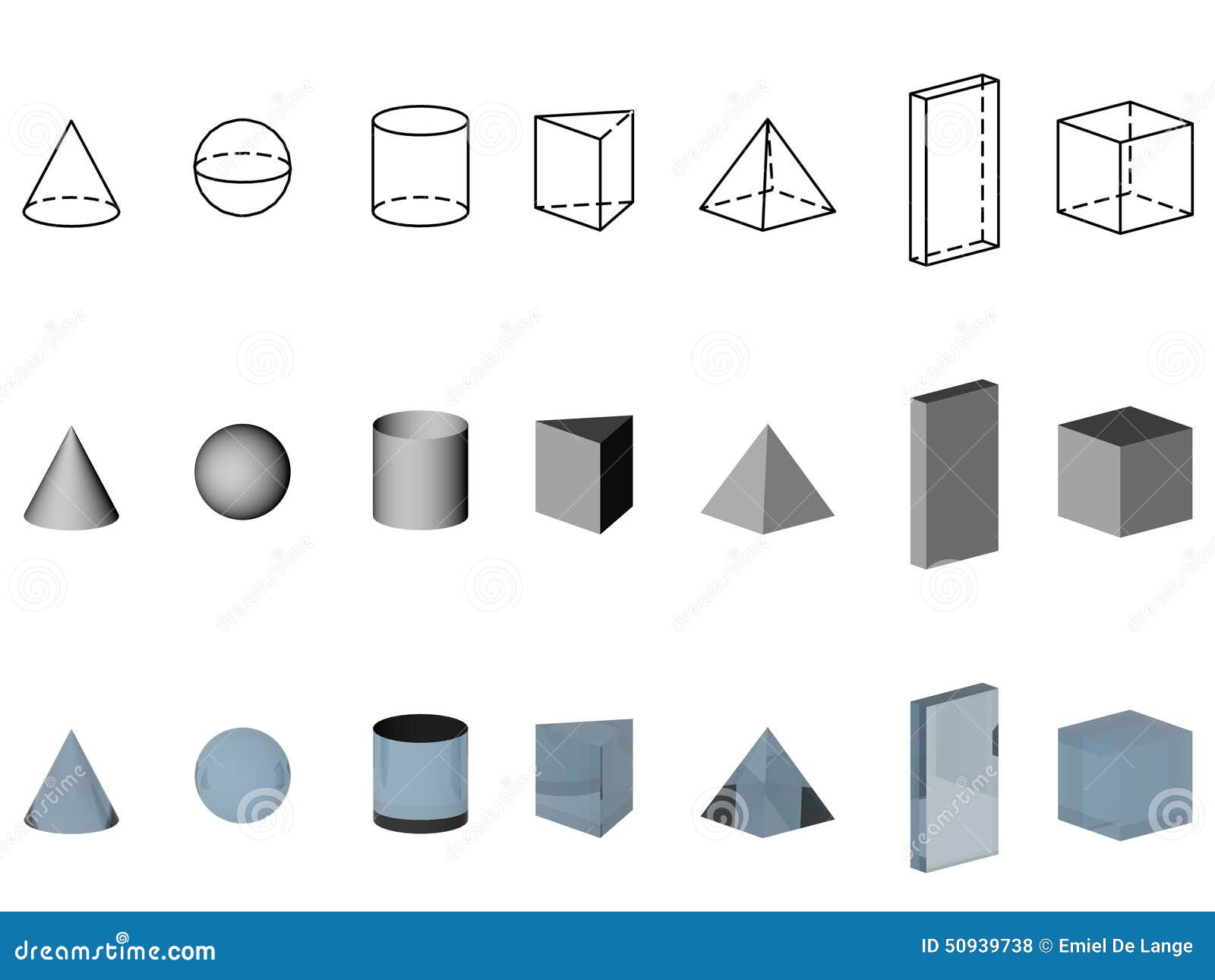 Geometric shapes stock illustration. Illustration of sphere - 50939738