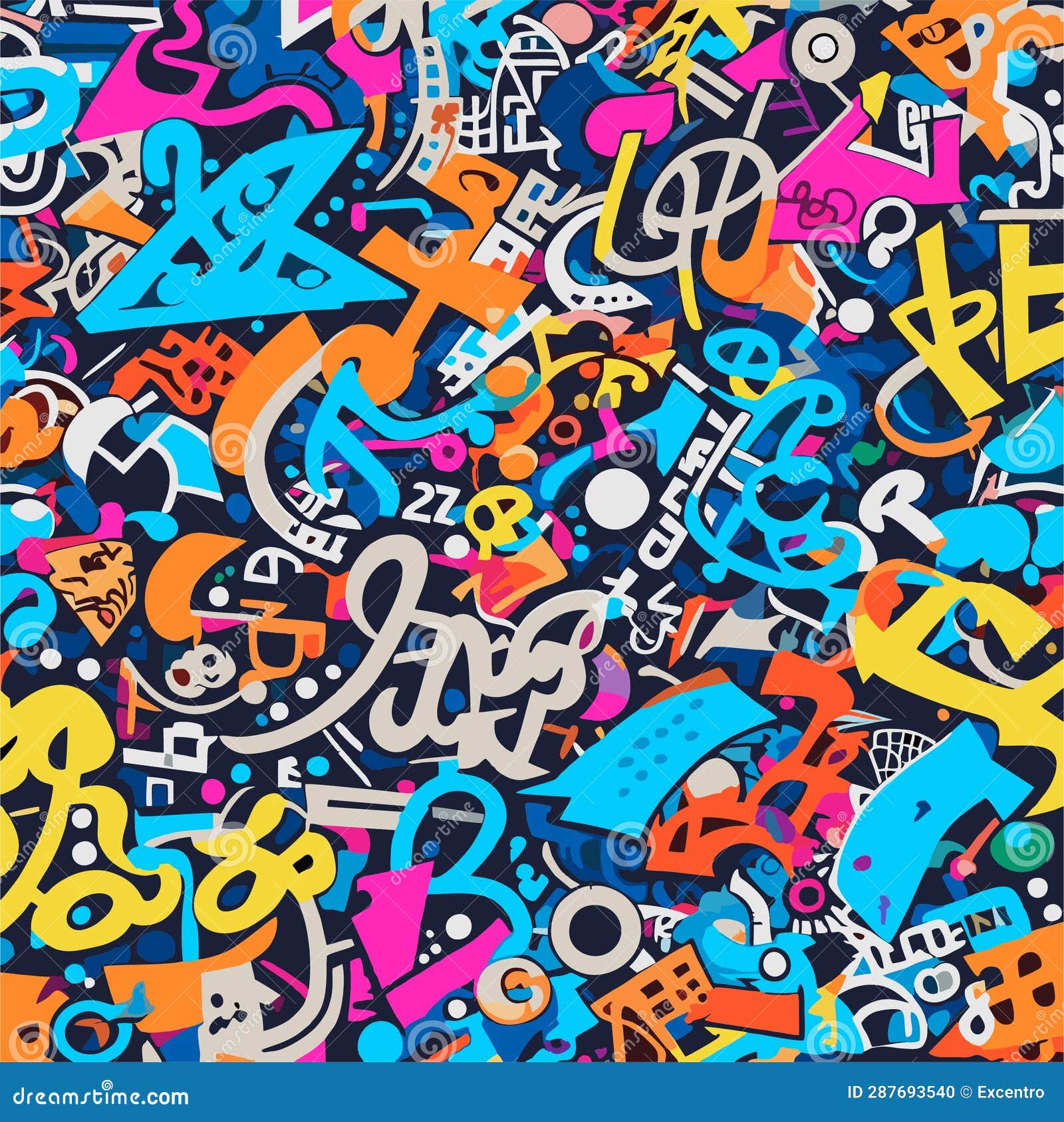 Geometric shapes stock illustration. Illustration of shapes - 287693540