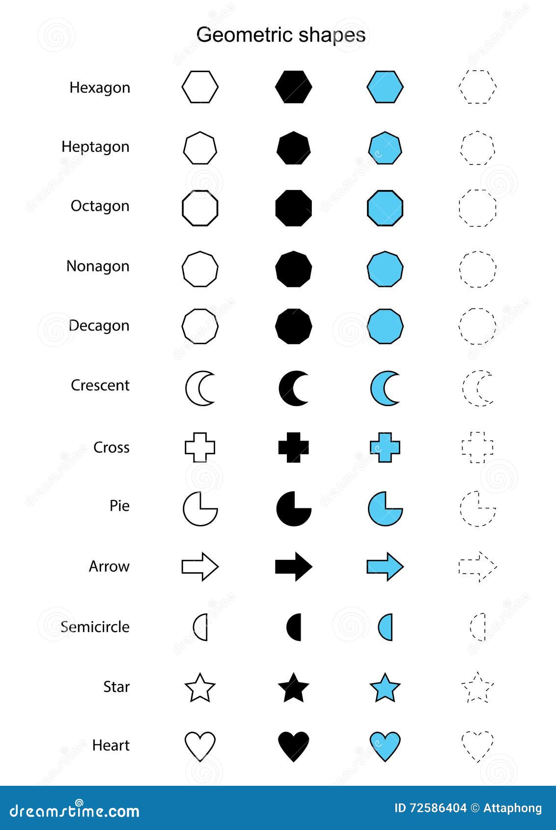 Geometric shapes vector stock vector. Illustration of chart - 72586404