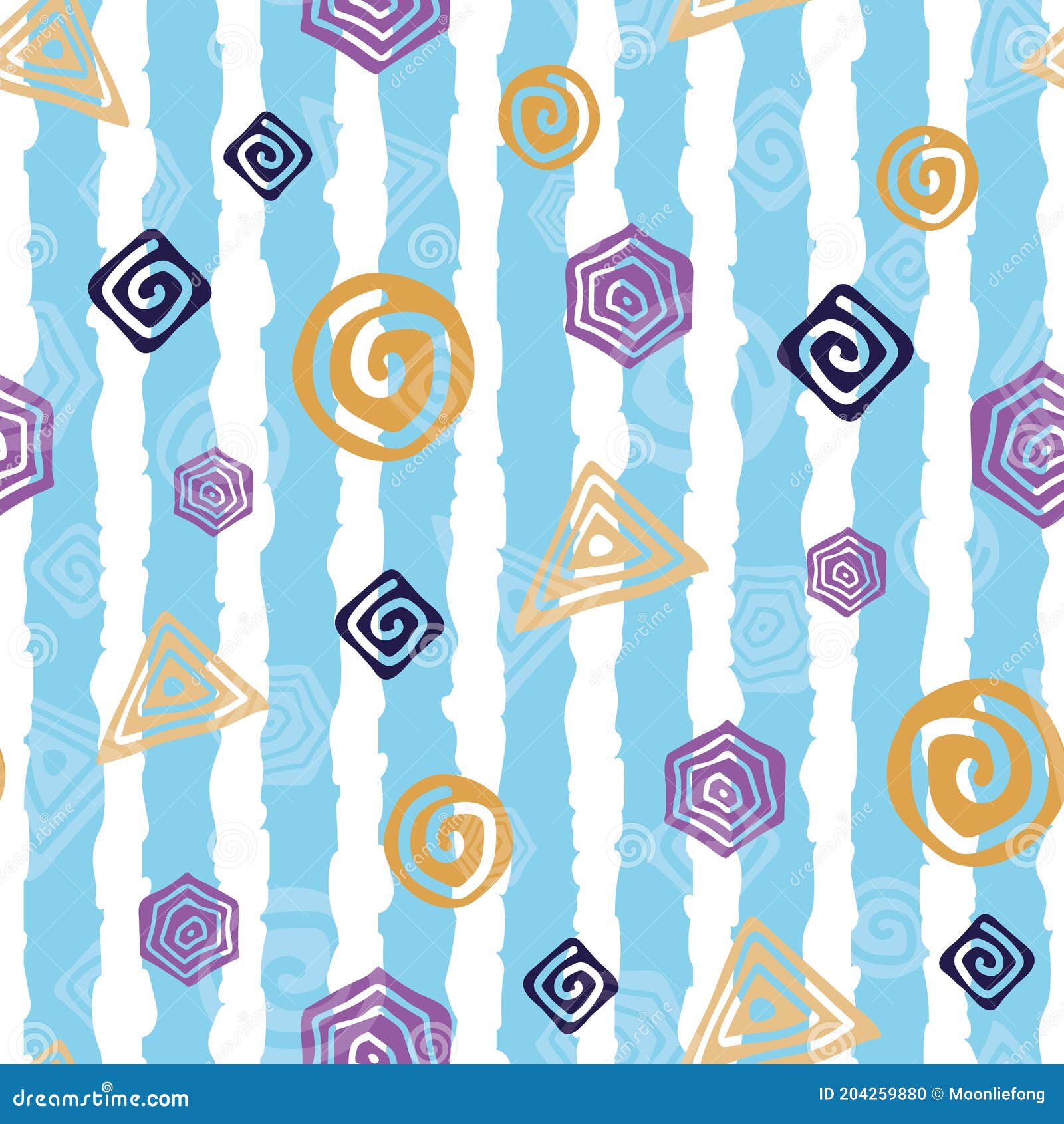 Geometric Shapes Vertical Stripes Rain Drop Spiral Circle Square ...