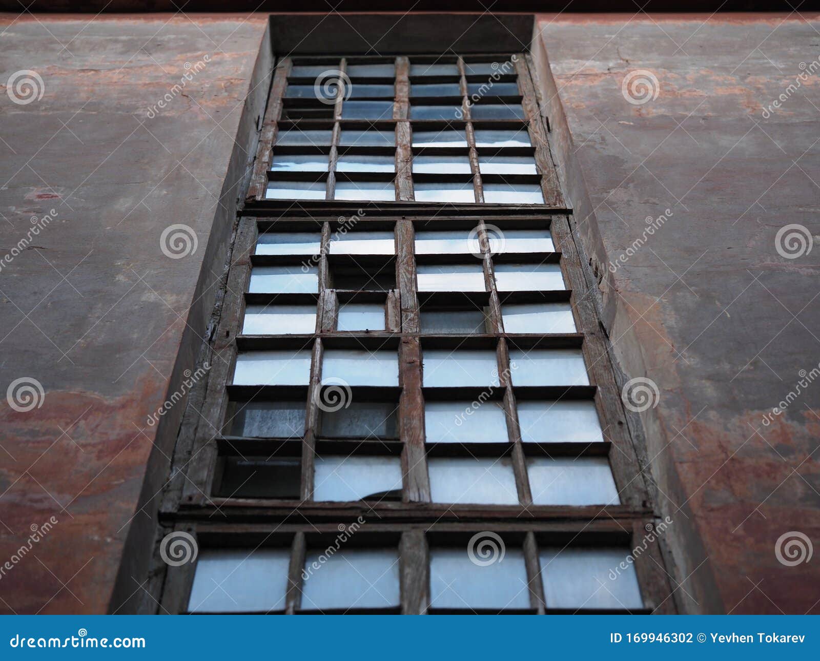 View of the Old Long Window of the House Stock Photo - Image of element ...