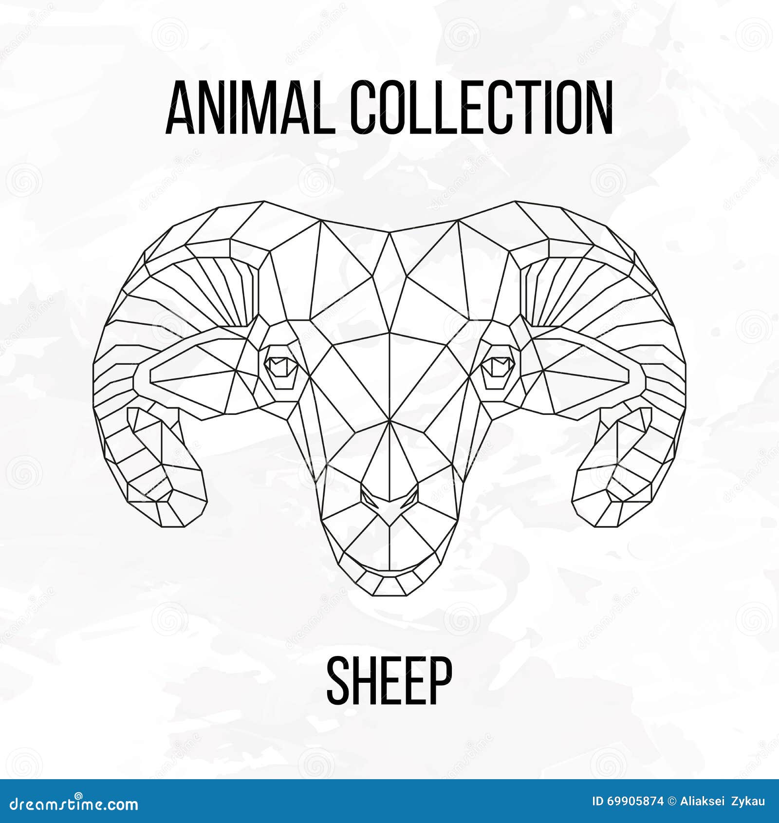 Geometric Head Sheep Stock Illustrations – 242 Geometric Head Sheep ...