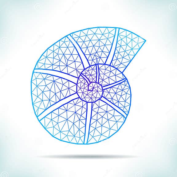 Geometric shell. stock vector. Illustration of polygon - 42814234