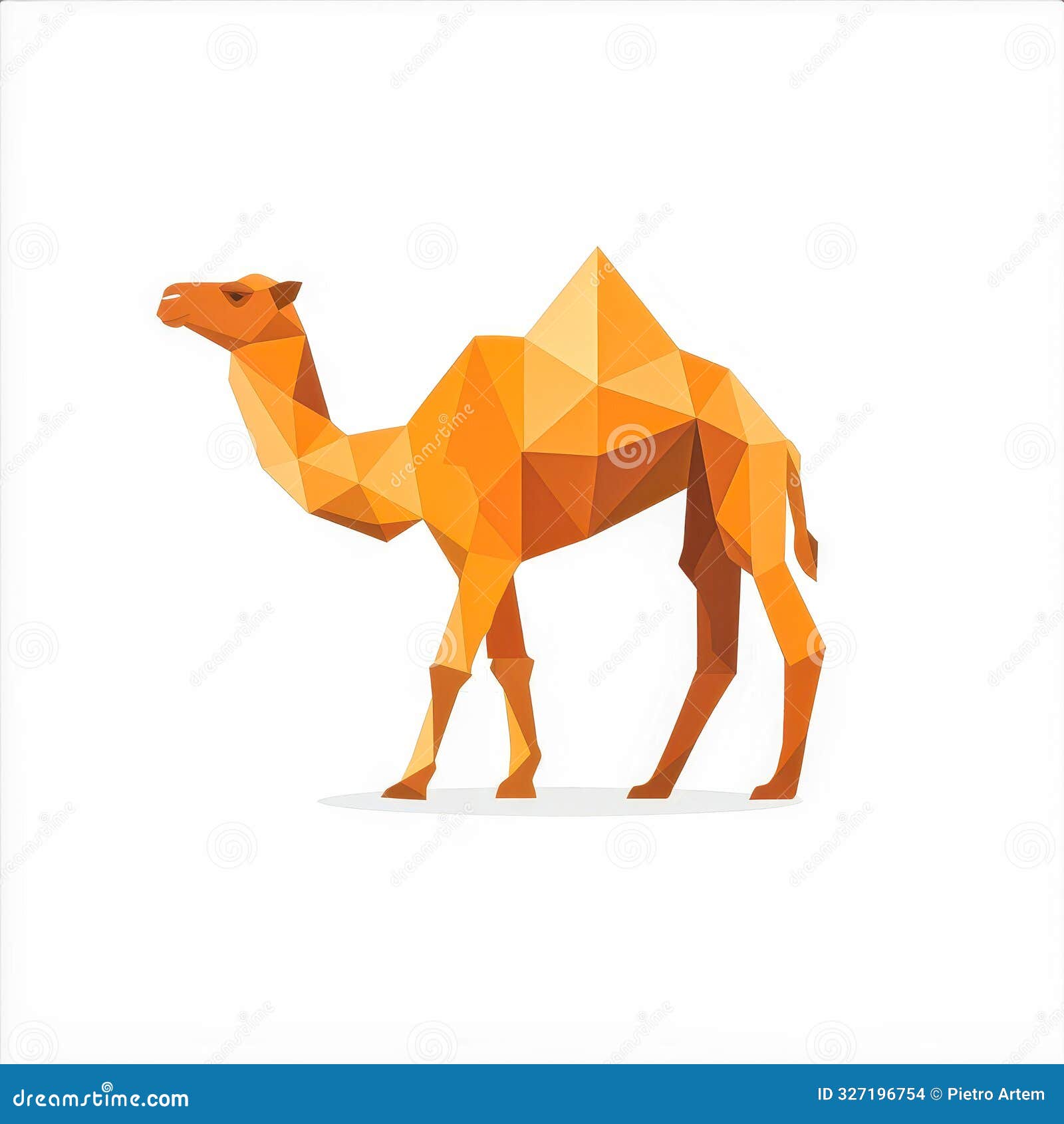 A Geometric Silhouette of a Camel Standing Proudly Stock Photo - Image ...