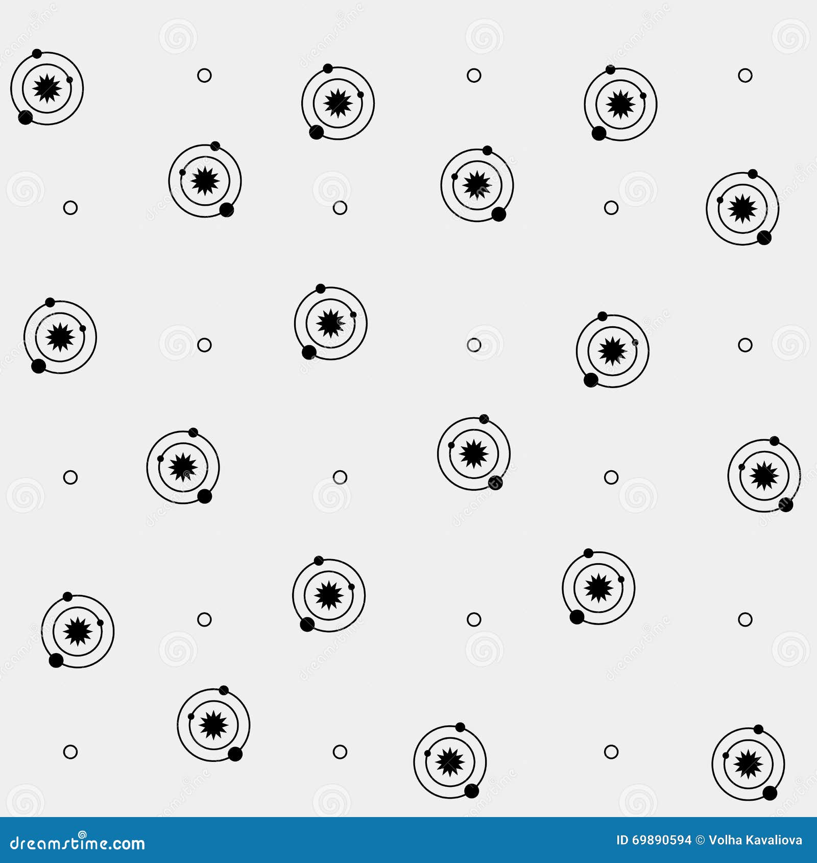 Geometric Simple Black and White Minimal Pattern, Space, Solar System ...