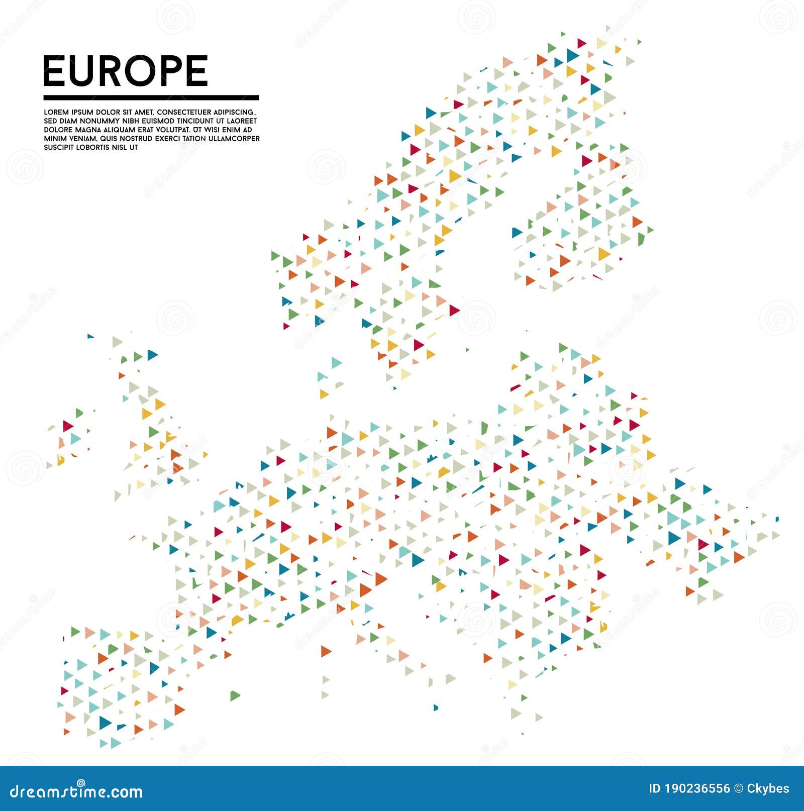 Geometric Simple Minimalistic Style Europe Map Background. Stock Vector ...