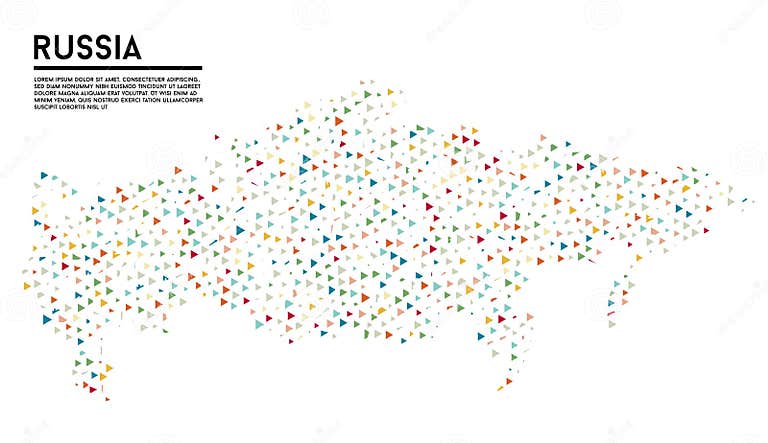 Geometric Simple Minimalistic Style Map of Russian Federation ...