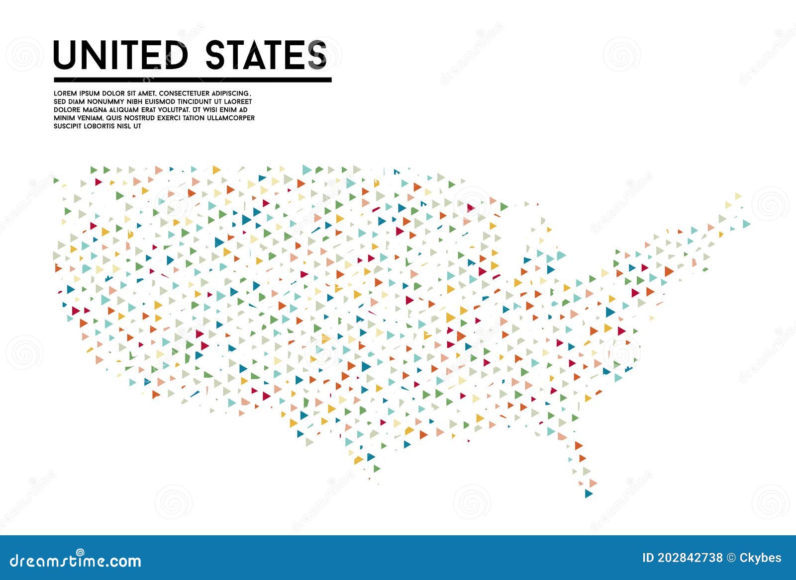 Geometric Simple Minimalistic Style United States of America Map ...