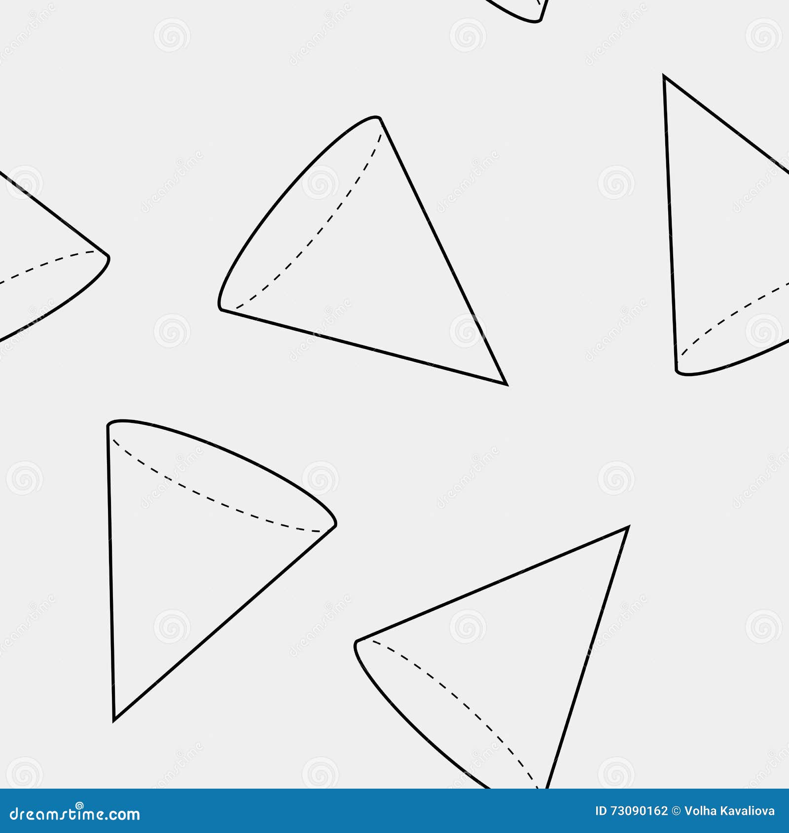 Geometric Simple Monochrome Minimalistic Pattern of Cone or Triangle ...