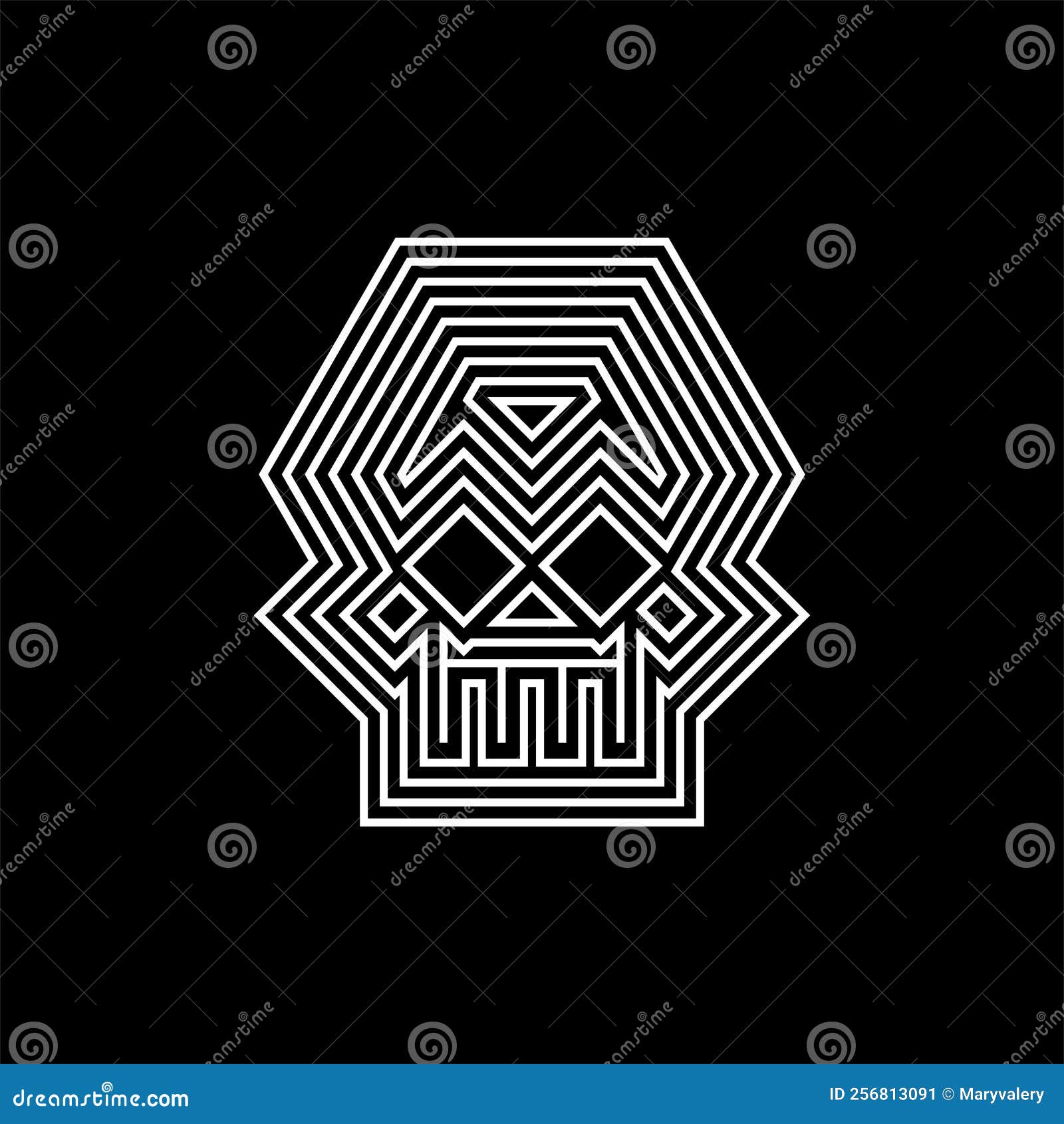 Geometric Skull. Abstract Skeleton Head Stock Vector - Illustration of ...