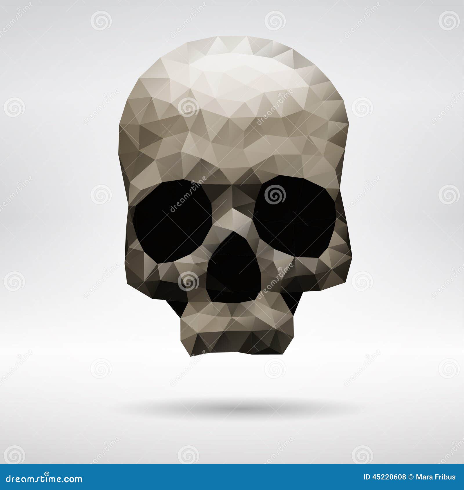 Geometric skull stock vector. Illustration of digital - 45220608