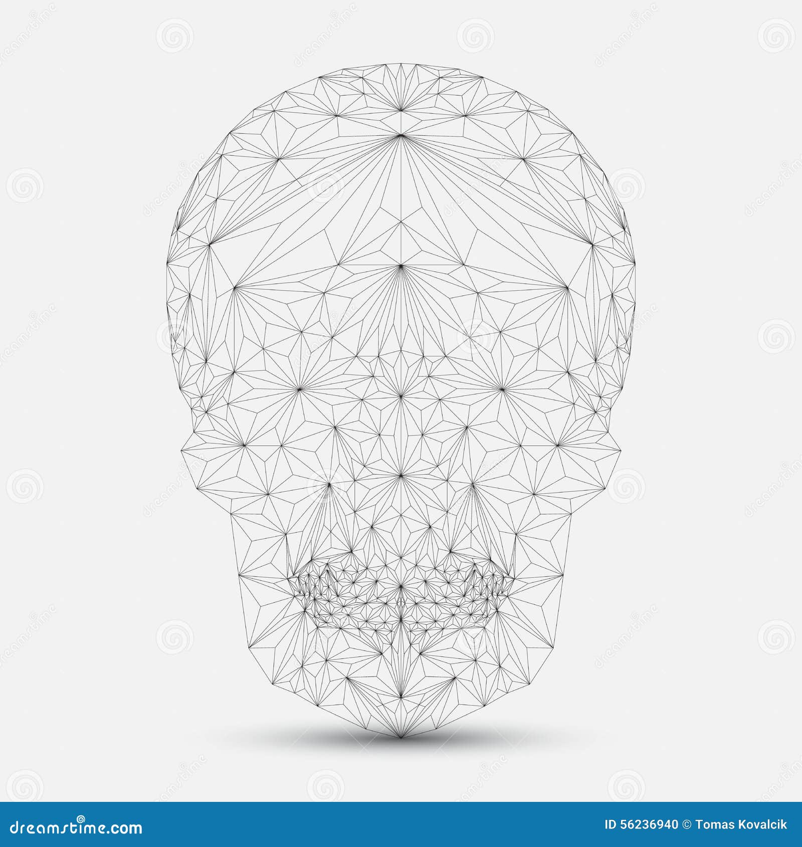 Geometric skull stock vector. Illustration of vector - 56236940