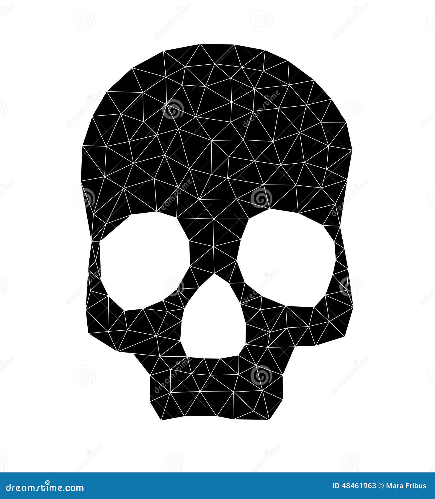 Geometric skull stock vector. Illustration of digital - 48461963