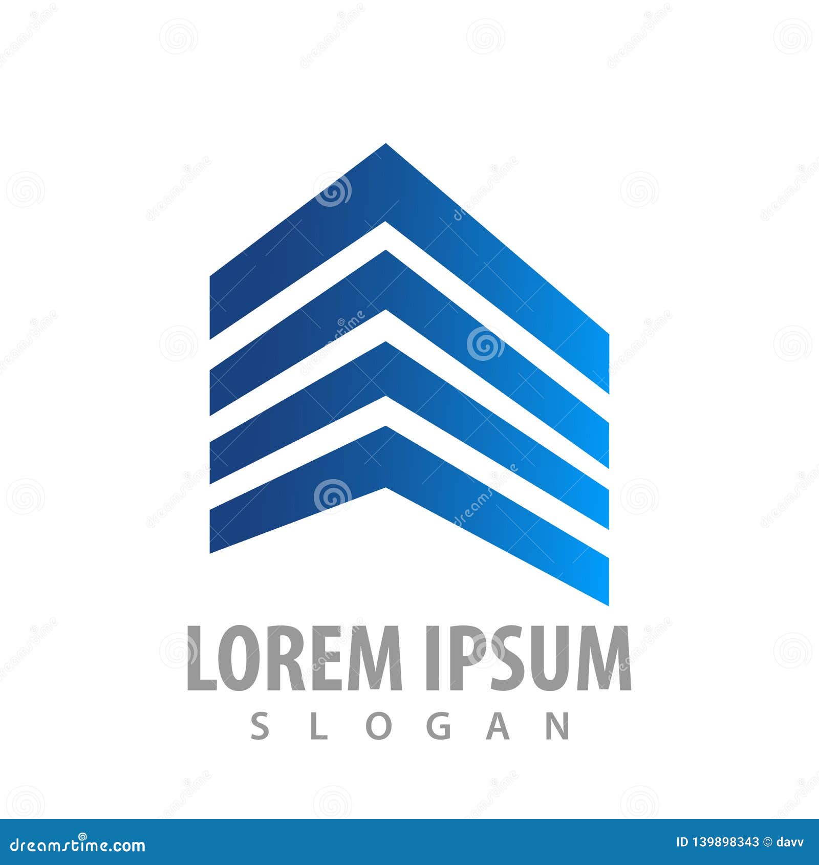 Geometric Skyscrapers Building Logo Concept Design. Symbol Graphic ...